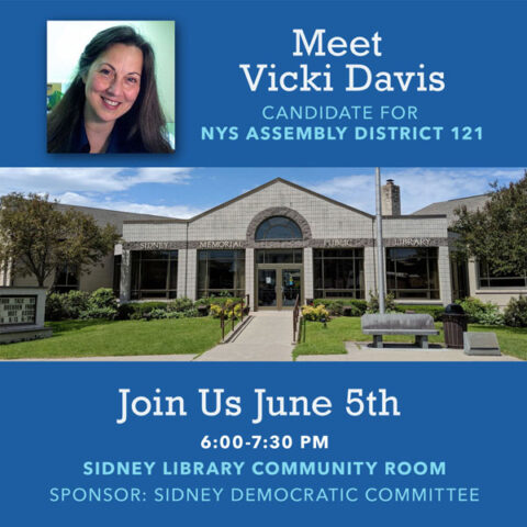 Join Vicki Davis in Sidney, June 5th - DCNY Dems