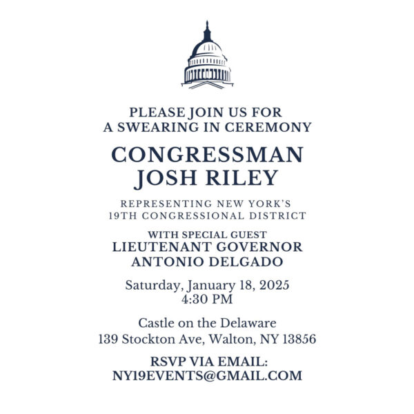 Rep. Josh Riley Swearing In Ceremony - DCNY Dems