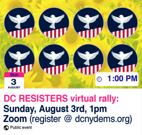 Virtual Rally August 3rd - DCNY Dems